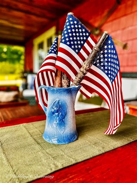 American Flag Decorating Ideas Charming Patriotic Mantel Decor Ideas