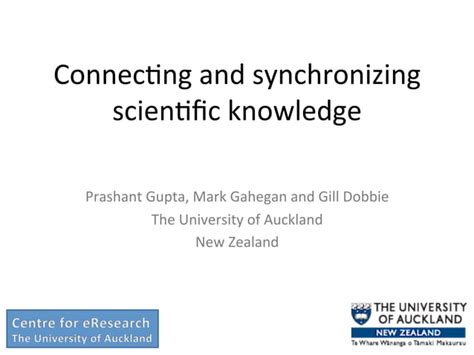 Connecting And Synchronizing Scientific Knowledge Ppt