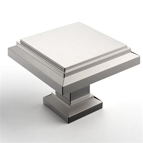 Asidrama 10 Pack Brushed Satin Nickel Kitchen Cabinet Knobs Square