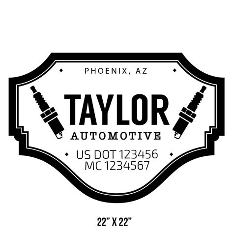 Company Name Truck Decal With 2 Regulation Lines Usdot Set Of 2
