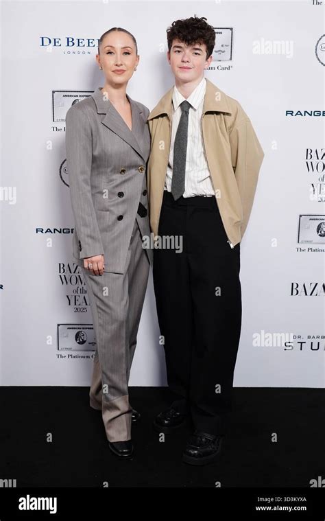 Erin Doherty Left And Owen Cooper Attends Harpers Bazaar Women Of The Year 2025 Awards At
