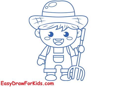 How To Draw A Farmer 2 Ways With Pictures