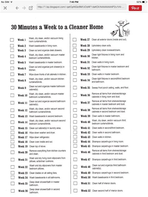 Weekly Deep Clean Schedule Clean House Schedule Clean House House