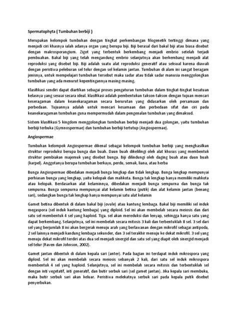 Spermatophyta Pdf