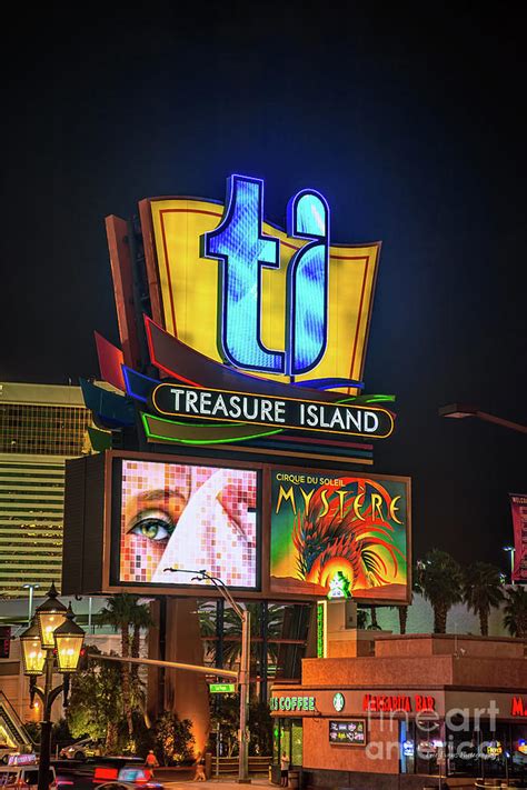 Treasure Island Sign At Night Photograph By Aloha Art Fine Art America