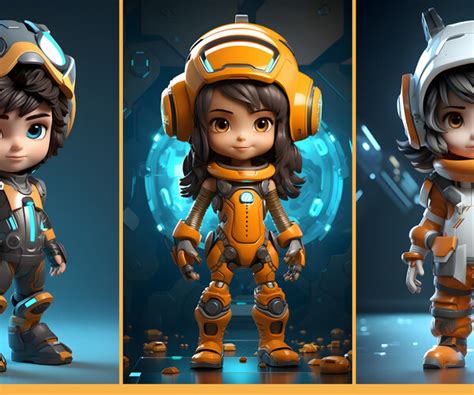 Artstation 303 Stylized Cute Sci Fi Character Vol103 Artworks