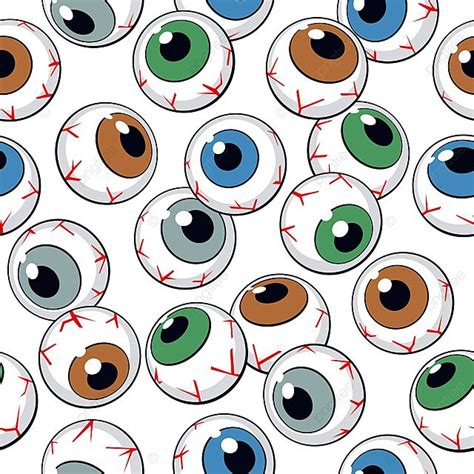 Eyeballs Seamless Background Body Parts Colored Rasterized Photo And