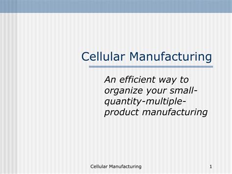 Ppt Cellular Manufacturing Powerpoint Presentation Free Download