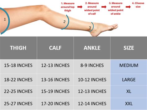 Womens Stockings Size Chart At Miguel Harbison Blog