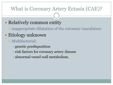 Coronary Ectasia Pptx
