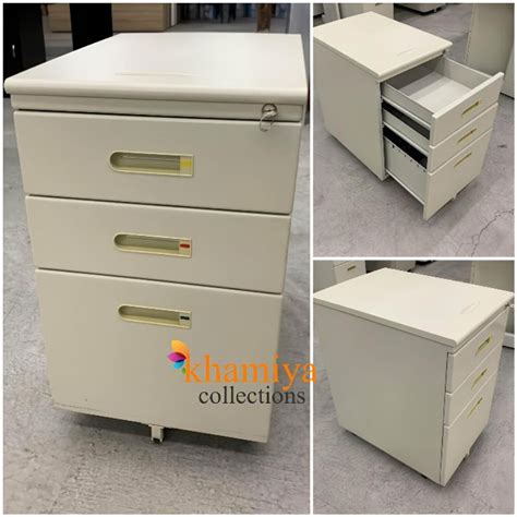High Quality Beige Steel Mobile Pedestal 3drawers File Cabinet Under