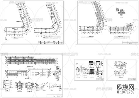 老建筑cad施工图 免费3dmax模型库 欧模网