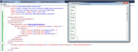 Datatemplate In Wpf