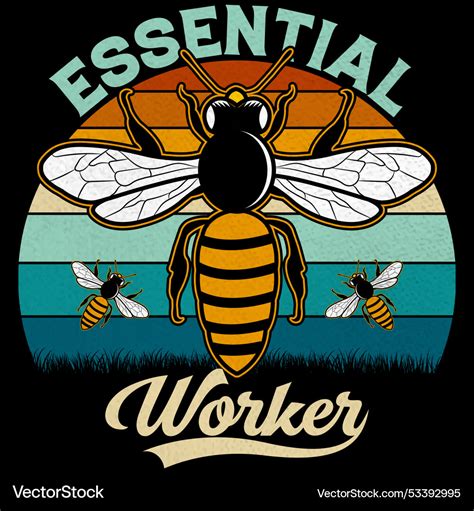 Essential Worker Best T Shirt Design Royalty Free Vector