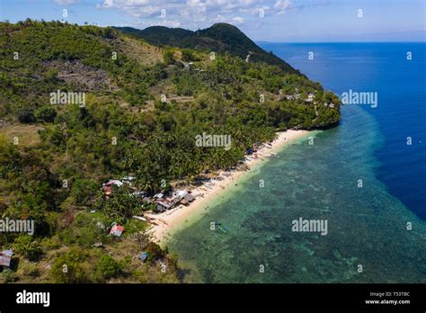 Aerial View Of Hermits Cove Beachaloguinsancebuphilippines Stock