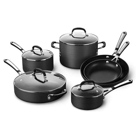 Calphalon 10 Piece Pots And Pans Set Nonstick Kitchen Cookware With
