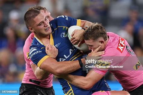 Wiremu Greig Of The Eels Is Tackled During The Round Four Nrl Match News Photo Getty Images