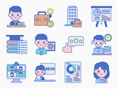 90 Corporate Education Icon Set Flat Icons