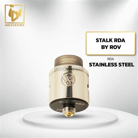 Rda Vapor Vape Stalk Rda 22mm Single Coil Authentic Matte Black By Rov Indovaping
