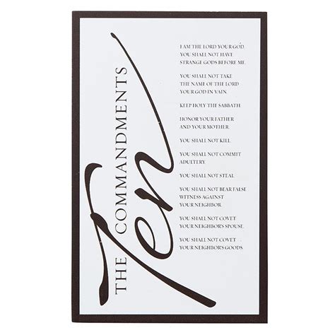 6 H Ten Commandments Prayer Plaquedefault Title