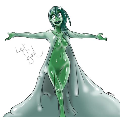 Rule 34 Cosplay Dulee Doodledowd Green Hair Green Skin Idolmonkeh Nude Open Clothes Slime