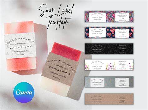 Editable Soap Label Template Custom Wrap Whipped Soap Label Design Printable Body Product