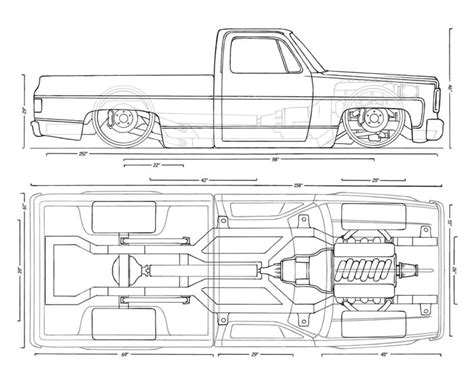 Chevy Truck Outline Drawing