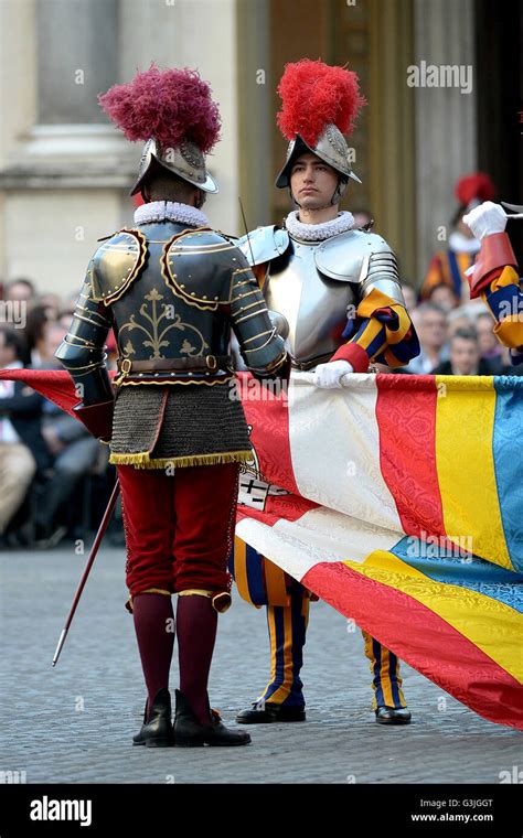Vatican 06th May 2016 In Front Of Their Families The 23 New Swiss