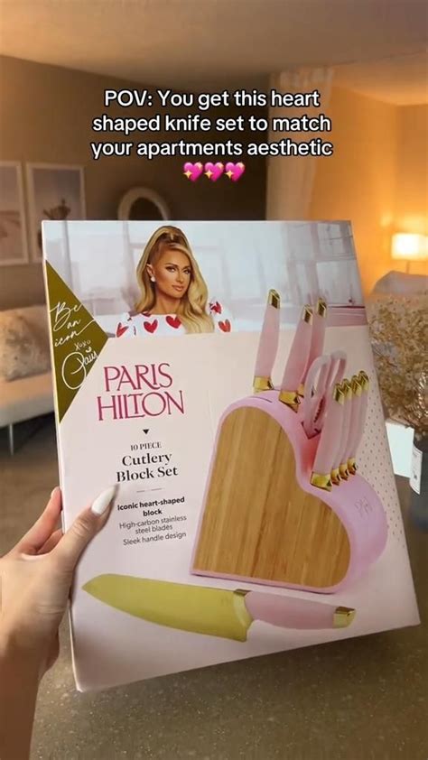 Paris Hilton Heart Shaped Knife Set Chic Functional And Perfect For