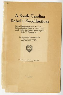 A South Carolina Rebels Recollections Accession 1195 M563 616
