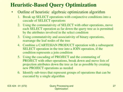 Ppt Chapter 15 Algorithms For Query Processing And Optimization Powerpoint Presentation Id