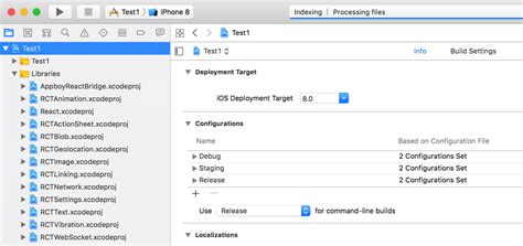 Xcode React Native Build With Own Configuration In Wrong Buildproducts Folder Stack Overflow