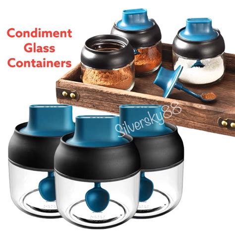 Condiments Glass Bottles Seasoning Spices Condiment Storage Container