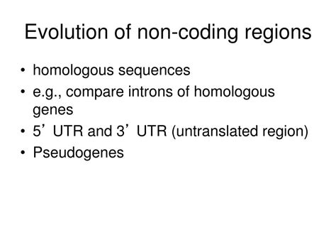 Ppt Evolution Of Protein Coding Sequences Powerpoint Presentation