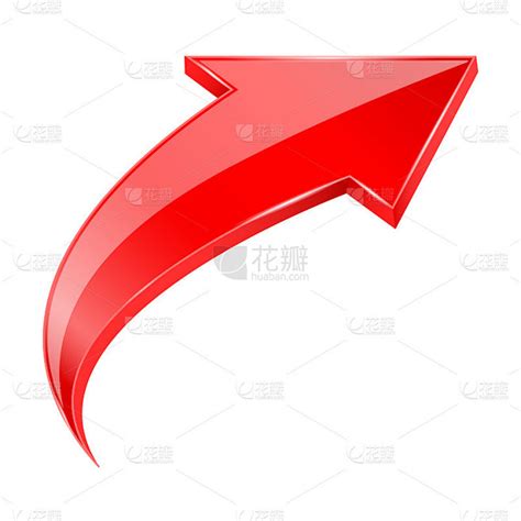 红色up 3d箭头