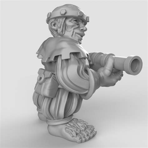 3d Printable Halflings With Rifles Pre Supported By Duncan Shadow