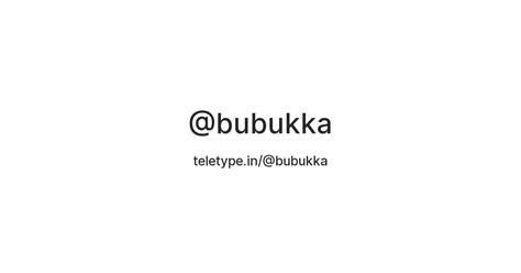 Bubukka — Teletype