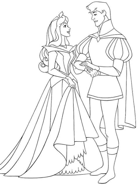 Princess Aurora And Prince Philip Coloring Pages