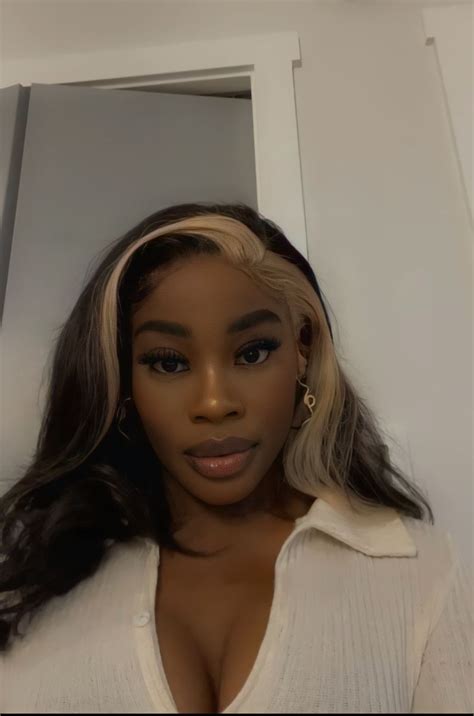 Skunk Stripe Wig Hair Color For Black Hair Hair Stripes Hair Streaks