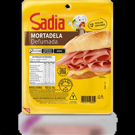 Sadia Mortadela Defumada Fatiada 180g