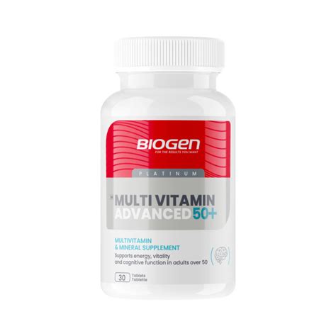 Biogen Multivitamin 50 Plus Advanced 30 Caps