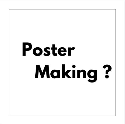 Poster Making Class 11th And 12th