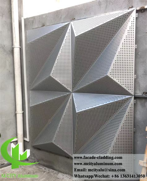 Triangle Shape Metal Screen Aluminium Facades Wall Cladding Panels