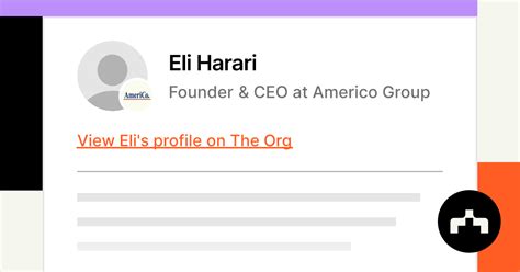 Eli Harari Founder And Ceo At Americo Group The Org