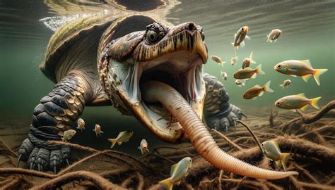 Alligator Snapping Turtle Luring Tongue Reptile Explorer