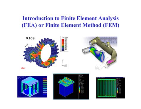 FEA Theory Fem Introduction To Finite Element Analysis FEA Or Finite Element Method FEM