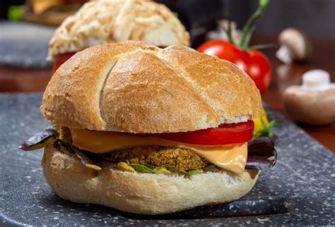 Healthy Vegan Or Vegetarian Fast Food Fresh Made Plant Based Burgers