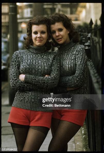 Madeline Collinson Fashion Model With Twin Sister Mary Posed In