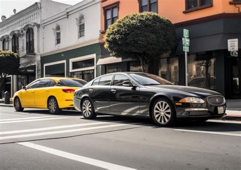 Premium Ai Image A Sidebyside Comparison Of A Traditional Car And An Autonomous Vehicle At A