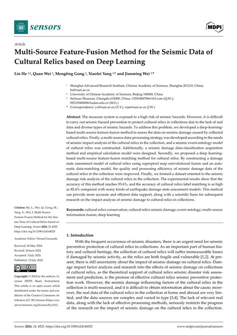 Pdf Multi Source Feature Fusion Method For The Seismic Data Of